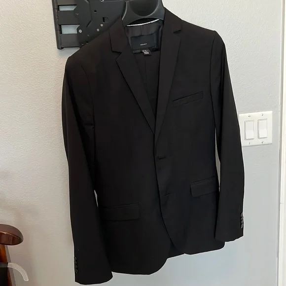 H&M | Suits & Blazers | Hm Black 3 Piece Suit 34r | Poshmark